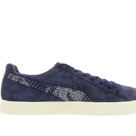 Puma | Shoes | Puma Clyde Marine Japanese Ukiyoe Great Wave Navy | Poshmark